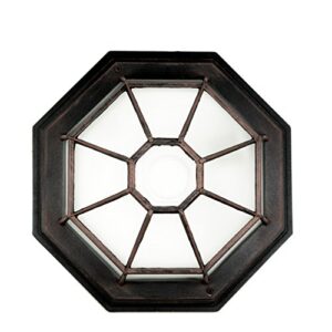 Trans Globe Imports 40582 RT Traditional One Light Flushmount Lantern from Benkert Collection in Bronze / Dark Finish, 11.00 inches