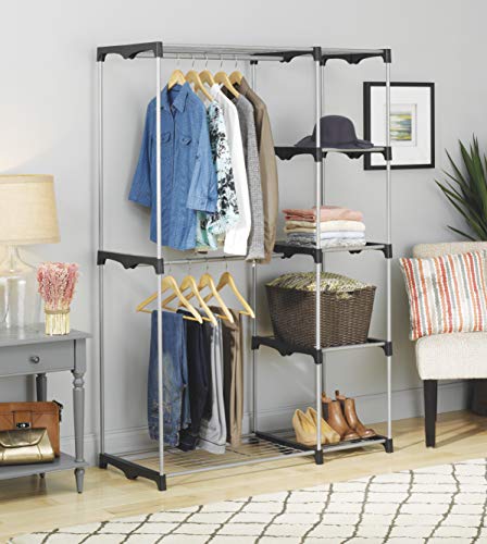 Whitmor Double Rod Freestanding Closet Organizer