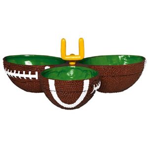 amscan 434393 football party condiment dish, 9″ x 2 3/4″, plastic – multicolor, 1 pc