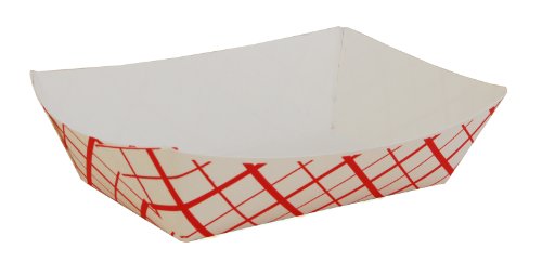 Southern Champion Tray 0417 #200 Southland Paperboard Food Tray, 2 lb Capacity, Red Check (Case of 1000)