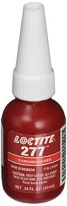 loctite 277 442-21434 10ml high strength threadlocker, red color