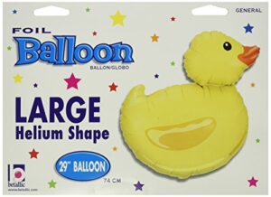 betallic rubber ducky shape foil, 29″, yellow