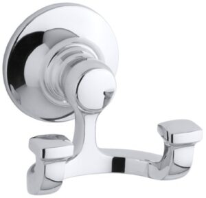 robe hook by kohler, bath robe hook, bancroft collection, polished chrome, k-11414-cp