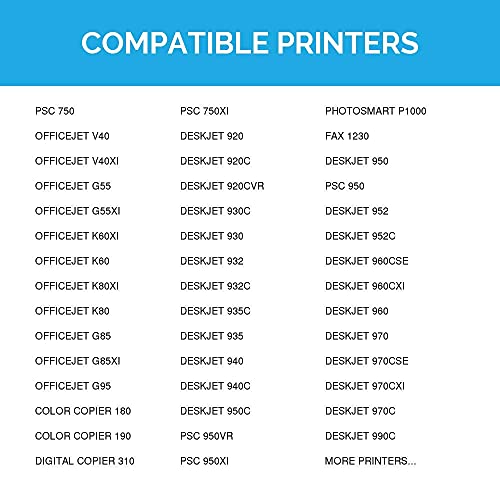 LD Remanufactured Ink Cartridge Replacements for HP 15 & HP 78 (3 Black, 2 Color, 5-Pack)