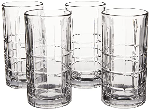 Anchor Hocking Manchester Drinking Glasses, 16 oz (Set of 4), Clear, 4 Count (Pack of 1)