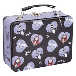 Vandor The Nightmare Before Christmas Jack and Sally Large Tin Tote, 3.5 x 7.5 x 9 Inches