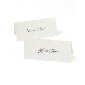 gartner studios ivory pearl printable place cards, pearlescent border, 3.75 by 1.5 inches, 48 count