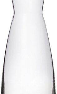 Bormioli Rocco Ypsilon Wine Carafe – Elegant Clear Glass Carafe For Water, Juice, Milk, Coffee, Iced Tea – Wide Mouth Serving Decanter Dispenser For Restaurants & Home Use – Made In Italy 36.5 Ounce