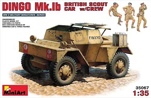 Miniart 1:35 Scale Dingo Mk 1b British Armoured Car w/ Crew Plastic Model Kit