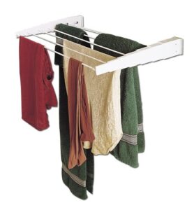 household essentials wall-mount telescoping indoor clothes drying rack