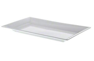 american metalcraft mel21 endurance melamine rectangular platter, 21″ x 13″, white