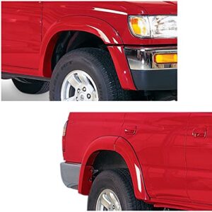 bushwacker extend-a-fender extended front & rear fender flares | 4-piece set, black, smooth finish | 31913-11 | fits 1996-2002 toyota 4runner