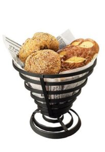 american metalcraft fcd2 baskets, 7″ length x 7″ width, black