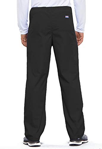 Cherokee Regular Originals Unisex Drawstring Cargo Scrubs Pant, Black, Medium