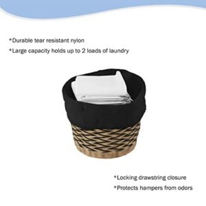 Heavy Duty Laundry Bag-Jumbo Tear Resistant Nylon Hamper Liner with Drawstring for Dorms, Apartments, Storage or Travel by Trademark Home (Black) 0.25"x28"x38"