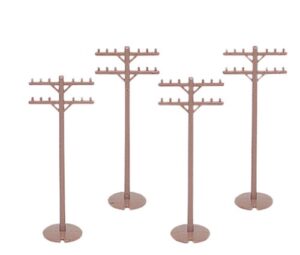 bachmann trains – scenery accessories – telephone poles (12 pcs) – ho scale