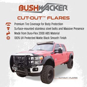 Bushwacker Cutout Pocket/Rivet Style Rear Fender Flares | 2-Piece Set, Black, Smooth Finish | 31020-11 | Fits 1989-1995 Toyota Pickup