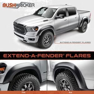 Bushwacker Extend-A-Fender Extended Front Fender Flares | 2-Piece Set, Black, Smooth Finish | 22003-11 | Fits 1992-2014 Ford E-150, E-250, E-350 Super Duty