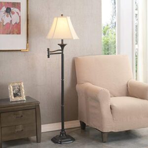 Kenroy Home 33051BBZ Wentworth Swing Arm Floor Lamp with Burnished Bronze Finish, Classic Style, 59.25" Height, 28.25" Width, 20" Depth