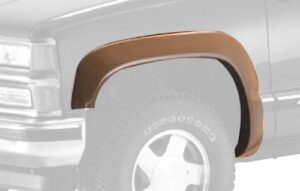 bushwacker extend-a-fender extended front fender flares | 2-piece set, black, smooth finish | 40007-01 | fits 1988-1999 chevrolet c/k 1500; 1992-1994 blazer; 1997-1999 tahoe; 1995-1997 gmc yukon