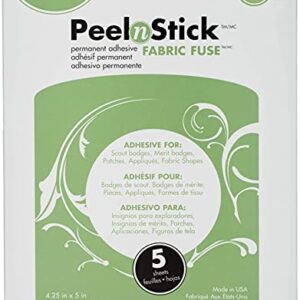 iCraft PeelnStick Fabric Fuse Sheets, 4.25 Inches x 5 Inches