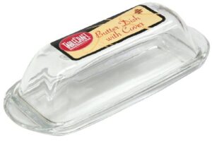 tablecraft clear glass butter dish