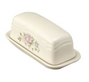 pfaltzgraff tea rose covered butter dish