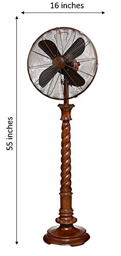 DecoBREEZE DBF0426 Pedestal Standing Floor Fan, 16-Inch, Raleigh