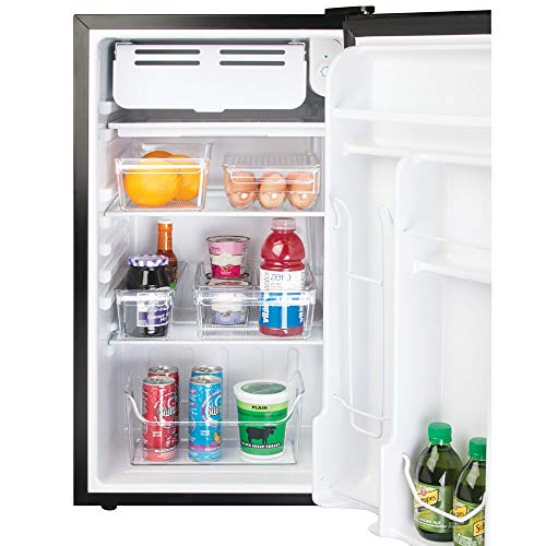 iDesign Linus Plastic Fridge and Freezer Storage Organizer Bin with Handle, Clear Container for Food, Drinks, Produce Organization, BPA-Free , 11.5" x 6" x 3.5", Clear