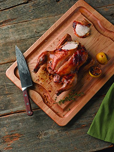 J.K. Adams 24-Inch-by-16-Inch Sugar Maple Wood Barbeque Carving Board