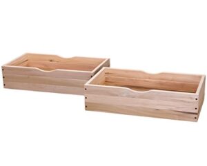 rolling under bed storage drawer – set of 2