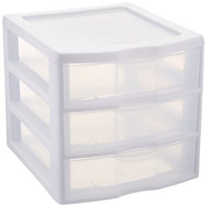 sterilite clearview 3 storage drawer organizer