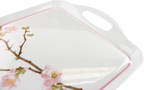 Reston Lloyd Rectangular Melamine Serving/Ottoman Tray, Cherry Blossom