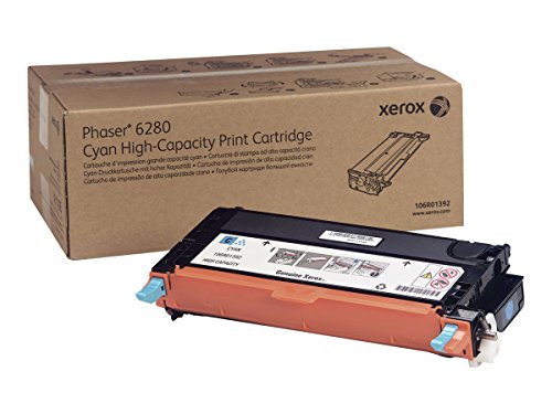 Xerox Phaser 6280 Cyan High Capacity Toner Cartridge (5,900 Pages) - 106R01392