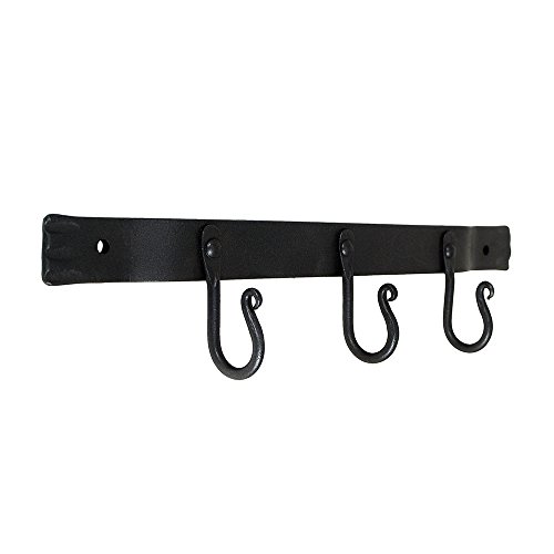 Minuteman International, 3-Hook Wall Bracket, Black