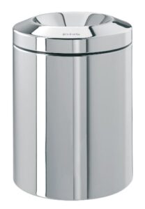 brabantia flameguard waste paper bin, 7 l – brilliant steel