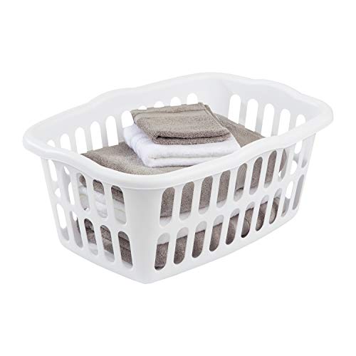 Sterilite 12458012 1.5 Bushel/53 Liter Rectangular Laundry Basket, White (Pack of 12)