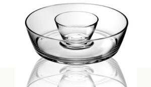 luigi bormioli michelangelo 2 pc chip-n-dip set, 0, clear