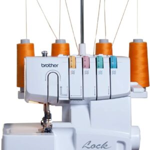 Brother Serger, 1034D, Heavy-Duty Metal Frame Overlock Machine, 1,300 Stitches Per Minute, Removeable Trim Trap, 3 Included Accessory Feet,White