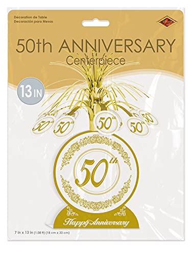 50th Anniversary Centerpiece Party Accessory (1 count) (1/Pkg)