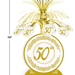 50th Anniversary Centerpiece Party Accessory (1 count) (1/Pkg)