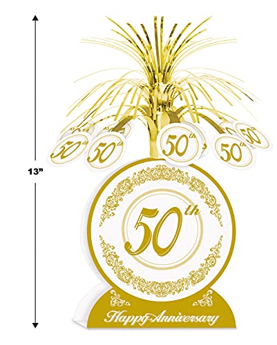 50th Anniversary Centerpiece Party Accessory (1 count) (1/Pkg)