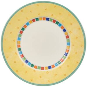 villeroy & boch twist alea limone salad plate, 8.25 in, white/yellow