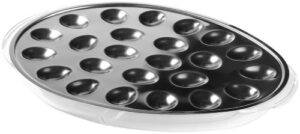 prodyne egg platter, 17″, silver