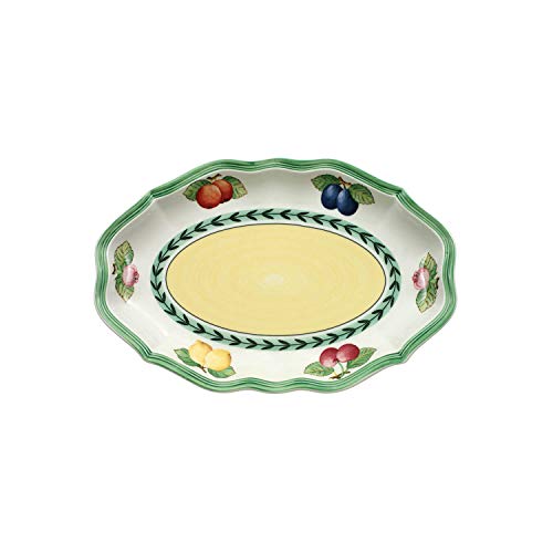 Villeroy & Boch French Garden Fleurence Pickle Dish/Gravy Stand, 9.5 in, White/Multicolored