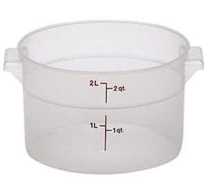 cambro (rfs2pp190) 2 qt. round polypropylene food storage container – camwear