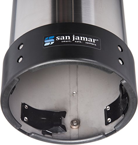 San Jamar C3500P Stainless Steel Pull Type Beverage Cup Dispenser, Fits 32oz to 46oz Cup Size, 4" to 4-7/8" Rim, 23-1/2" Tube Length