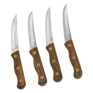 chicago cutlery b144 4pc walnut tradition steak knife set