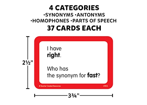 Teacher Created Resources Grades 2-3 Language Arts Game Multi, 5-1/2 x 4 x 1-3/4