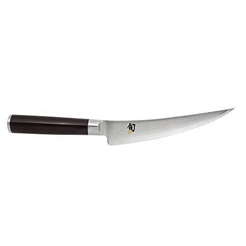 Shun Cutlery Classic Boning & Fillet Knife 6”, Easily Glides Through Meat and Fish, Authentic, Handcrafted Japanese Boning, Fillet and Trimming Knife